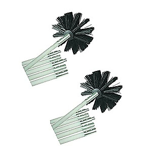 (RMP) New 2 Pack Dryer Duct Cleaning Kit 12' Clear Clean Flexible Cleaner Vent Lint Brush (all other models in the description)