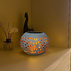 Solar Table Lights Outdoor Waterproof - Dancing Flickering Flame Lamp White Metal Tabletop Light Solar Powered Decorative Lighting Lantern for Desk Bedroom Patio Garden Pathway Yard (1 Pack)