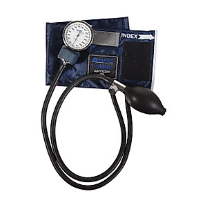 MABIS Aneroid Sphygmomanometer, Pediatric Cuff Size 7.2" to 11.3", Professional Manual Blood Pressuer Cuff with Zipper Case, Caliber Series, Child Cuff