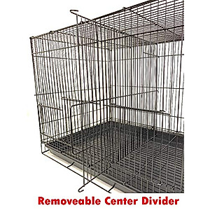 Lot of Breeding Flight Bird Cage for Aviaries Canaries Budgies Finches Lovebird Parakeet (30"x18"x18" White with Divider)