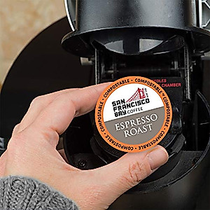 San Francisco Bay Compostable Coffee Pods - Espresso Roast (120 Ct) K Cup Compatible including Keurig 2.0, Dark Roast