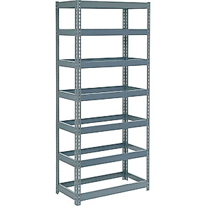 Global Industrial Extra Heavy Duty Shelving 36"W x 24"D x 96"H With 7 Shelves, No Deck, Gray