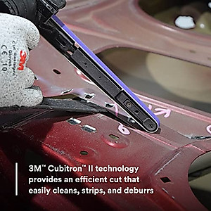 3M Cubitron II File Belt, 33446, 80+ Grit, 1/2 in x 18 in, File Belts, Resin Bonded, Spot Weld Removal, Pack of 10