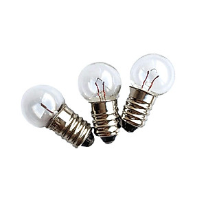 MEETOOT 10pcs E10 Mini Light Bulbs 1.5V 0.3A Physical Electrical Experiment Screw Base Indicator Light Incandescent Bulb Old-Fashioned Flashlight Lamp