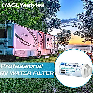 H&G lifestyles Misting System Calcium Inhibitor Filter for Patio Misters Inline Water Filter Effectively Reduce Hard Water Spots, Soften Water, Upgraded Formula