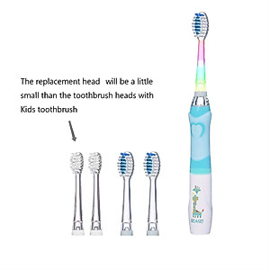 SEAGO Toothbrush Replacement Heads - SG977 SG513 - SEAGO Kids Toothbrushes Heads for Toddlers - Compatible with SEAGO Electric Toothbrushes Kids (White, 6-Pack)