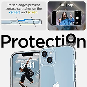 Spigen Ultra Hybrid [Anti-Yellowing Technology] Designed for iPhone 14 Plus Case (2022) - Crystal Clear