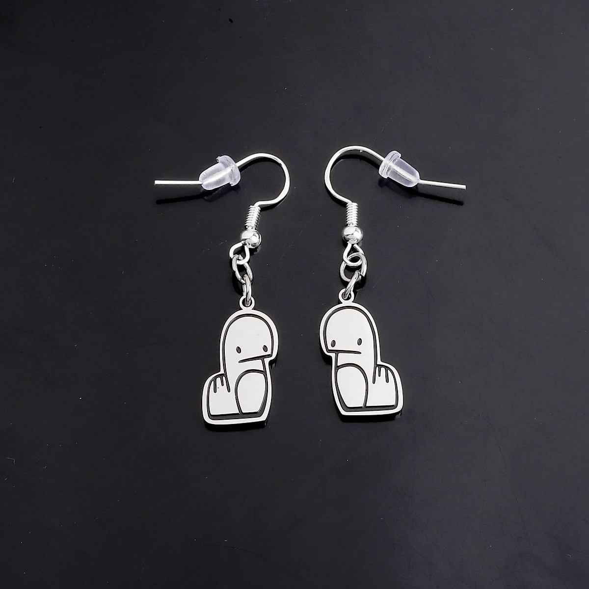 Stay Merch Bang Chan Dino Gift SKZ Bang Chan Dinosaur Worm Kpop Earrings (Dinosaur Worm Earrings)