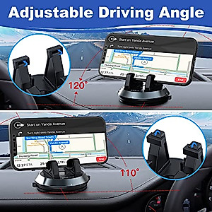 MEIDI Dashboard Phone Holder, Car Phone Holder Mount, Removable Car Cell Phone Cradle, Rotatable Desk Phone Holder for Car, Compatible with All Smart Phones