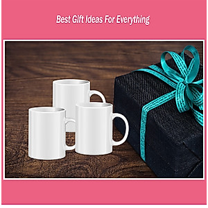 RAINBOWTIE Sublimation Mugs, Sublimation Mugs Blank, 11oz Sublimation Coffee mugs,White Coated Ceramic Cup, Mug Sets - set of 12