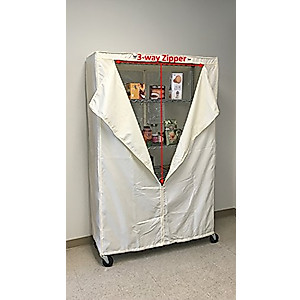 Formosa Covers Storage Shelving Unit Cover, fits Racks 36" Wx18 Dx72 H one Side See Through PVC, Off-White Color, Cover Only