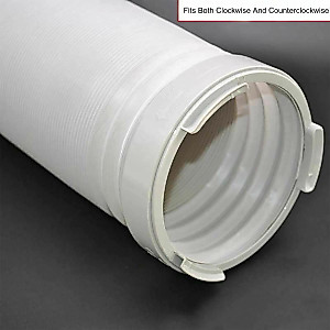 N/D 5.9 Inch/6 Inch Portable Air Conditioner Exhaust Hose Coupler, Window Adapter Tube Connector Air Conditioning Exhaust Pipe Air Hood Baffle Plate Mobile Air Conditioning Accessories,150 cm