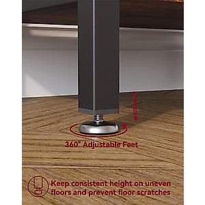 YMYNY 3 Tiers Bookcase, Industrial Metal Bookshelf with Side Fence, Storage Organizer for Living Room, Home Office, Bedroom, Display Racks, Sofa Side Table, Rustic Brown, 29.5*15.75*11.4" UHST008H