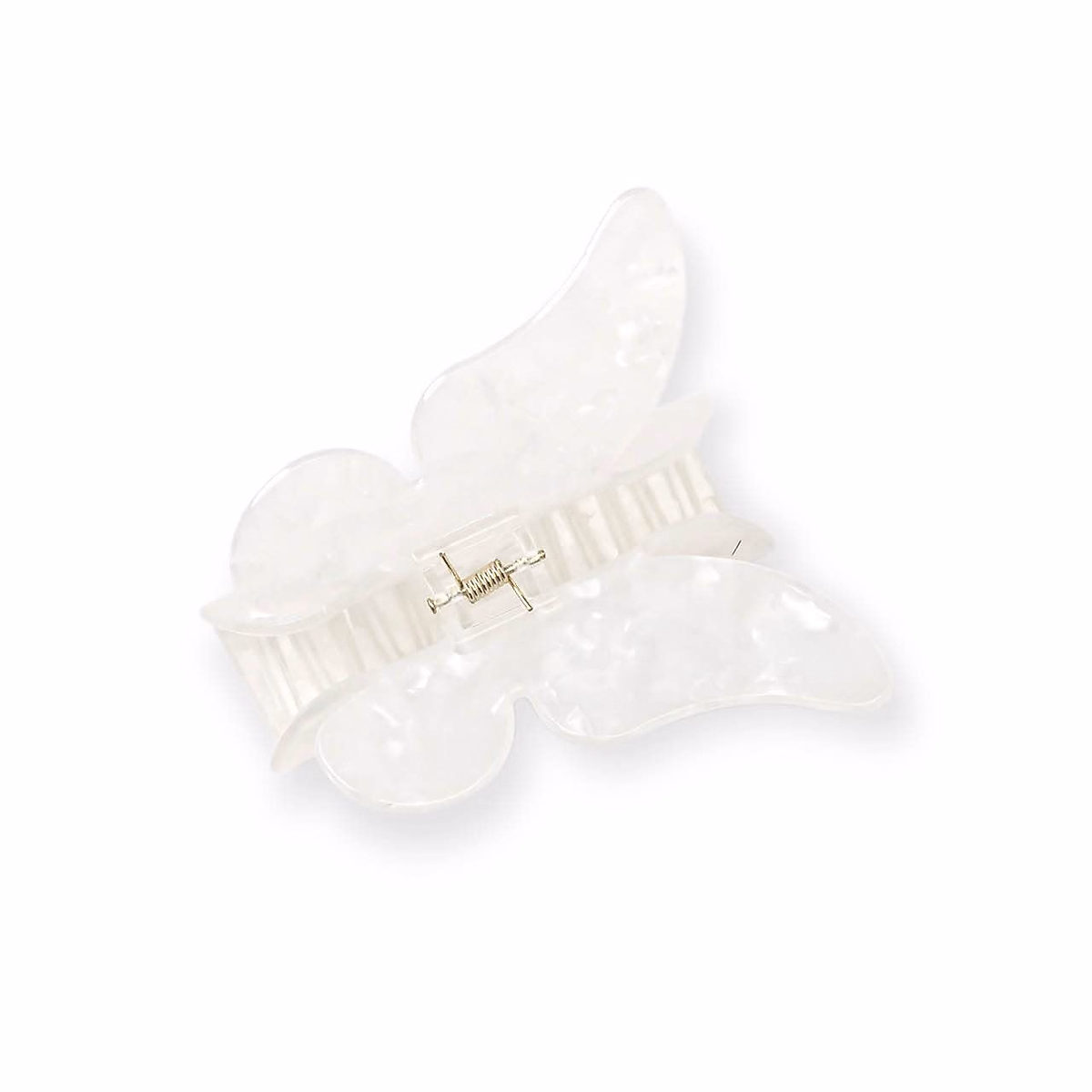 Kitsch Recycled Plastic Large Claw Clip - Jumbo Butterfly Shape Hair Clips for Women | Large Hair Claw Clips & Jaw Clips| Big Claw Clips for Thick Hair | Claw Hair Clips for Girls (1pc, WhiteTerrazzo)