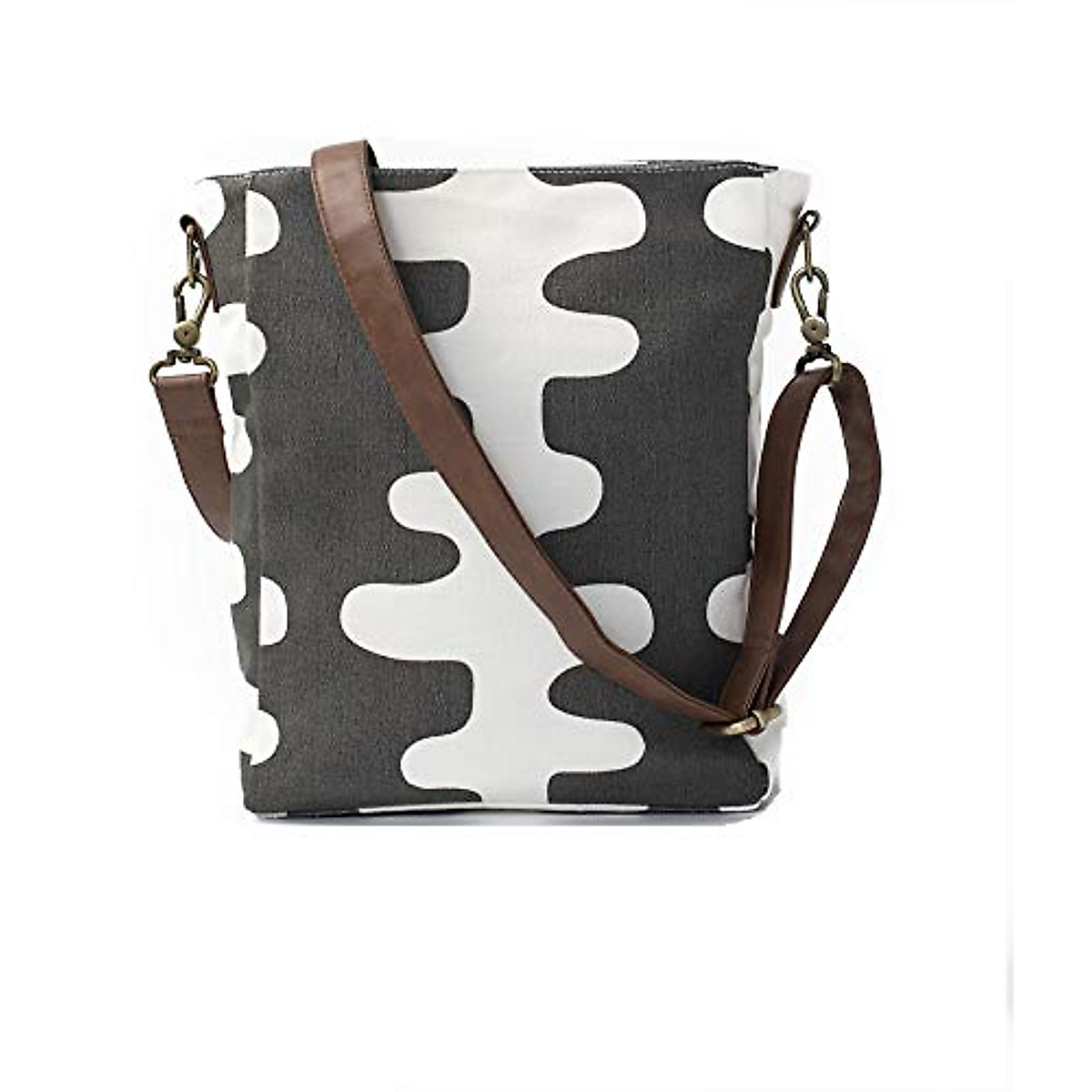 Maika Recycled Canvas City Sling Crossbody Bag, Echo Charcoal