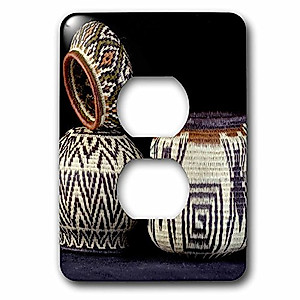 3dRose LLC lsp_86901_6 Panama, Embera Indian Baskets, Handicraft Sa15 Cmi0217 Cindy Miller Hopkins 2 Plug Outlet Cover
