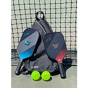 Vivid Sports Pickleball Bag, Reversible Crossbody Sling Bag/Backpack for Women Men (Black)