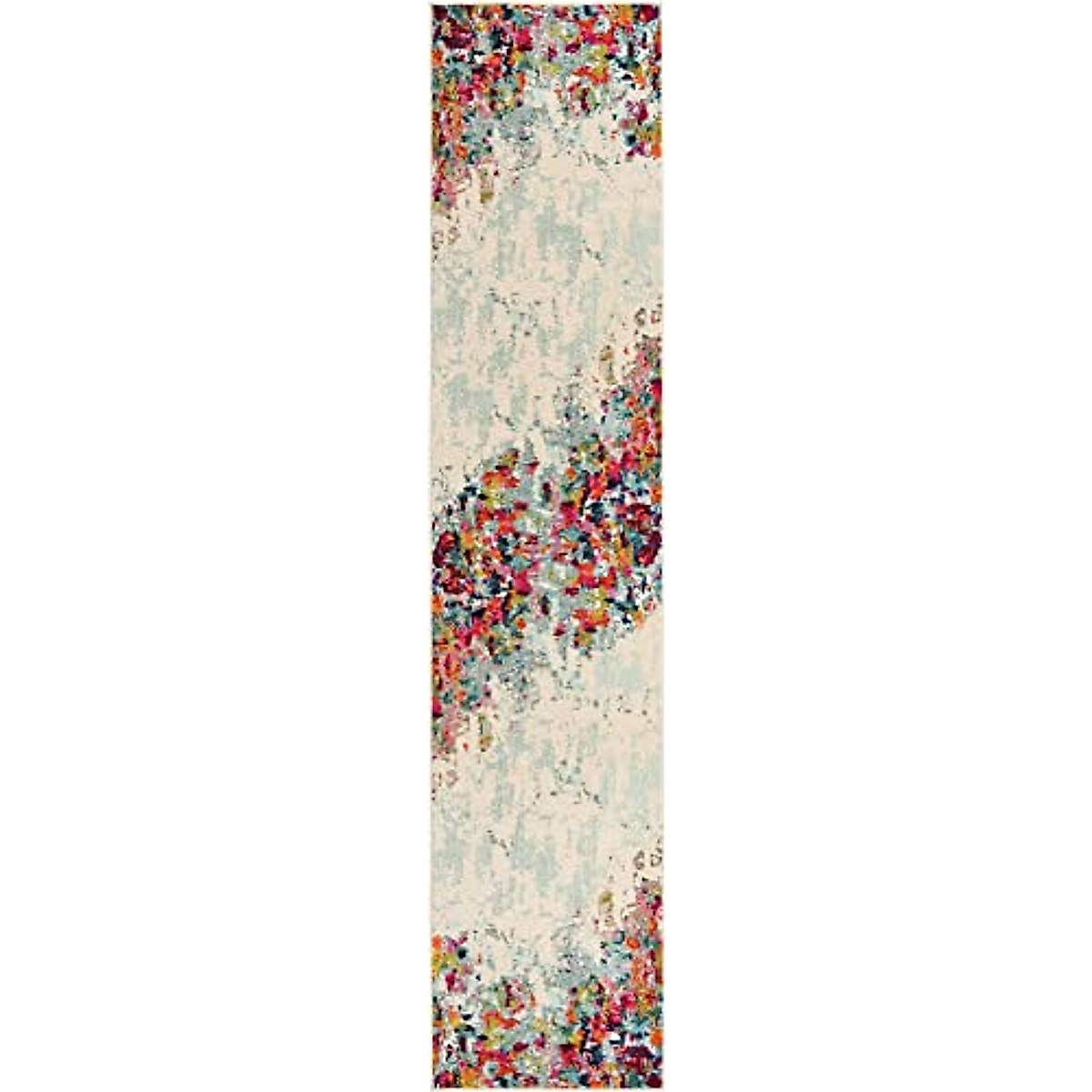 Rugs.com Theia Collection Rug – 2' 7 x 12' Runner Multi Medium Rug Perfect for Hallways, Entryways