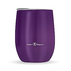 Halloween Tumbler with Lid and Straw – 12oz Witches Brew Wine Tumbler – Insulated Stainless Steel Tumbler for Hot and Cold Drinks – Halloween Coffee Tumbler Gifts (Purple Witches Brew)