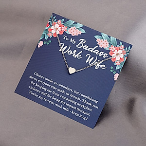 Lywjyb Birdgot To My Badass Work Wife Gift Coworker Leaving Gift for Women Valentine's Day Gift For Coworker (Badass Work Wife ne card)