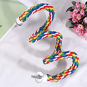 Chicken Swing Large Rope Bird Rope Perches, Comfy Perch Parrot Toys for Rope Bungee Bird Toy (60cm) Rope Bungee Bird Toy