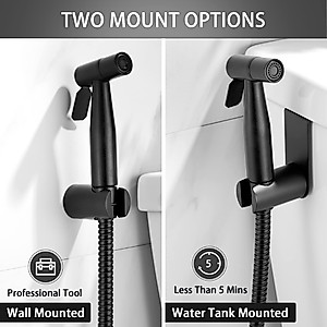 New Version Handheld Bidet Toilet Sprayer, Premium Stainless Steel Bathroom Bidet Sprayer Set, Baby Cloth Diaper Sprayer with Superior Complete Accessories, Support Wall or Toilet Mount