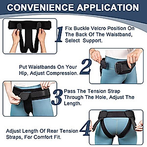 JOMECA Pelvic Support Belt for Prolapse, Pro Band Brace for Vulvar Varicosities, SPD Treatment, LCS, Groin, Pelvic Floor, Organ Prolapse Support Relieve Tilted or Twisted Pelvis Girdle Pain (Medium)