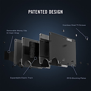 Ridge Wallets for Men - Slim Minimalist Wallet For Men, Front Pocket Wallets for Men, RFID Wallet For Men - Card Holder Wallet (Black)