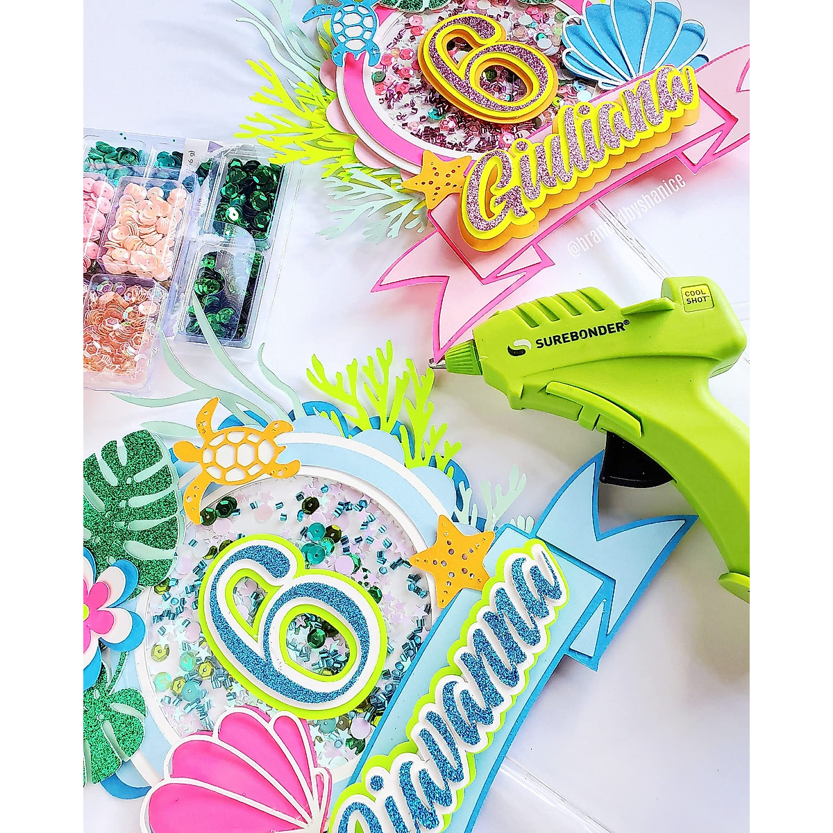 Surebonder Ultra Low Temperature Cool Shot Mini Glue Gun, Compact Size, Extra Safe at 10 Watts, Bonds Delicate Materials Like Paper, Fabric, Foam, Flowers, 12 Sticks Included (Plus Series KD-160FKIT)