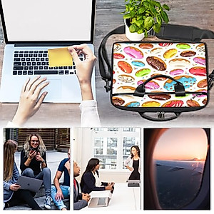 Donut Laptop Computer Bag Waterproof Shoulder Messenger Bag 13-15 inch Durable Laptop Tote Bag with Shoulder Strap Handle Lightweight Crossbody Briefcase