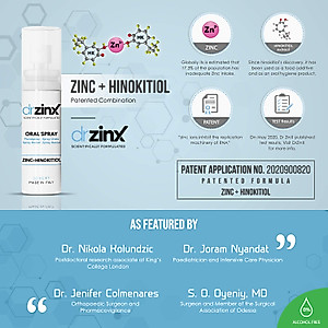 DrZinX Bad Breath Treatment 8 Pack Long Lasting Breath Freshener, Hydrating Oral & Throat Spray with Zinc and Hinokitiol (Zinc Ionophore)