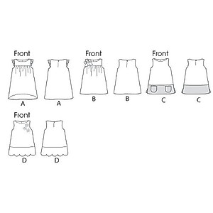 BUTTERICK PATTERNS B5876 Toddlers' Children's Dress Sewing Templates, Size CCB