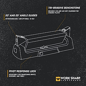 Work Sharp WSBCHBSS Benchstone Knife Sharpener Black