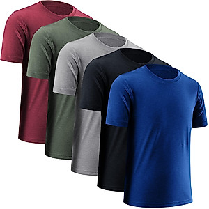 Boys' Athletic Shirts Performance Sports T-Shirts Moisture Wicking Shirts for Boys