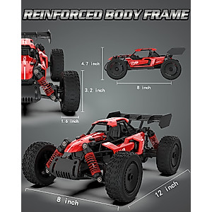 Giociiol 1:14 Remote Control Car, 2.4Ghz High-Speed RC Alloy Cars, 2WD All Terrains Grade Electric Rc Racing Truck, Toy Cars Buggy for Boys & Girls with Rechargeable Batteries for Car, Gift for Kids