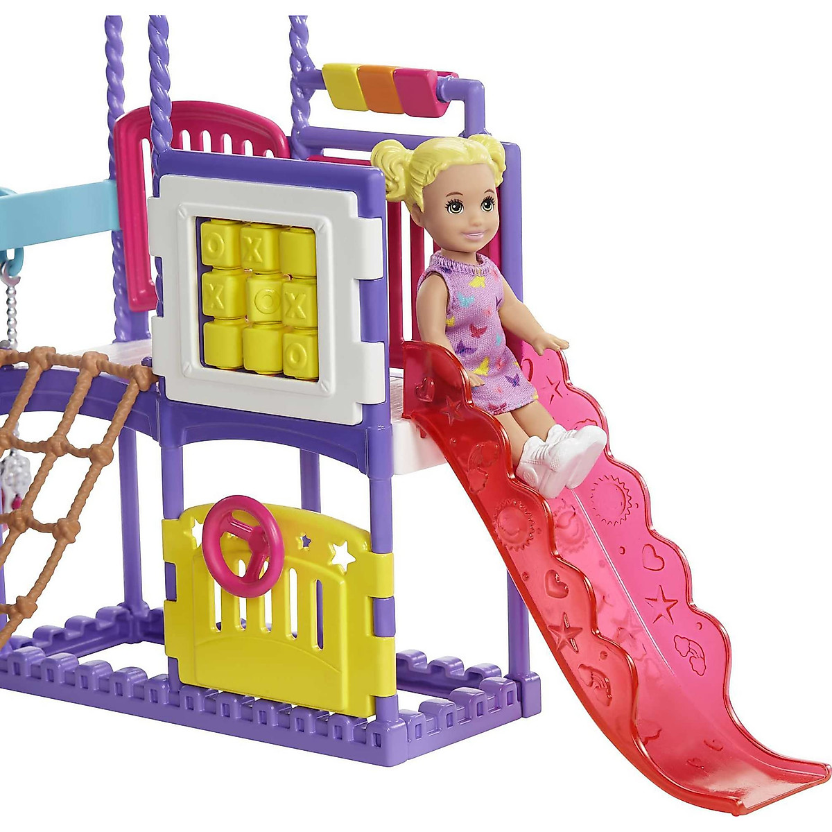 Barbie Skipper Babysitters Inc. Climb 'n Explore Playground Dolls & Playset with Babysitting Skipper Doll, Toddler Doll, Play Station, Moldable Sand & Accessories for Kids 3 to 7 Years Old