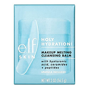 e.l.f. Holy Hydration! Makeup Melting Cleansing Balm, Face Cleanser & Makeup Remover, Infused with Hyaluronic Acid to Hydrate Skin, 2 Oz