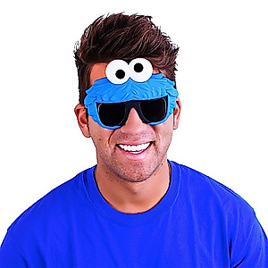 Sun-Staches Sesame Street Official Cookie Monster Sunglasses, Costume Accessory, UV 400, One Size Fits Most