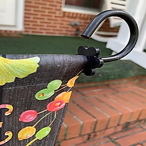 Garden Flag Stoppers Pole Accessories - Durable Rubber Black Rings for American Lawn Pool Small Flag Stand Garden Flag Holder Accessories 4 Packs