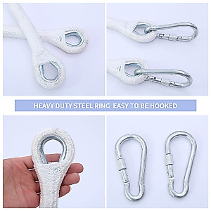 2.5M Safety Balcony Fire Escape Ladder with Hooks Carabins | 1 Story for Adults and Kids |Reusable Multi-use for Treehouse|Weight Capacity up to 2000 lb 8ft