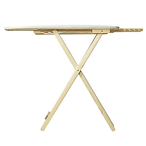 Ironing Board, Folding Detachable Solid Wooden Ironing Board with Temporary Placement of Wooden Hangers, 3 Levels Adjustable Height, for at Home Apartment Laundry Room Small Spaces