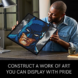 LEGO Art Jim Lee Batman Collection 31205 Building Blocks - Superhero Canvas Wall Decor with Joker, Harley Quinn, or Batman Portraits, DC Comics DIY Poster, Gift Idea for Men, Women, and Adults