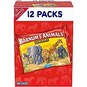 Barnum's Original Animal Crackers, 12 Snack Packs