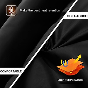 FARVALUE Boy Winter Coat Warm Quilted Puffer Water Resistant Parka Jacket with Detachable Fur Hood for Big Boys Black 10-11 Years