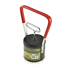 SE Magnetic Separator Pick-Up Tool with Quick Release, Outdoor Gold Panning Portable Magnetic Pickup Tool, Rubber Handle, Magnetic Capacity 16-lb