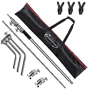 ShowMaven C Stand with Boom Arm, Heavy Duty 10ft Light Stand for Photography Studio Video Reflector, Monolight and Backdrops