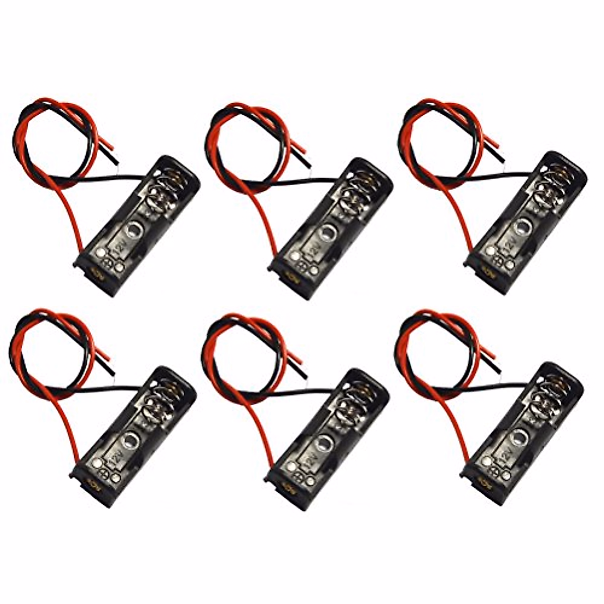 LAMPVPATH (Pack of 6) A23 Battery Holder, 12V Battery Holder, 23A Battery Holder, 12V Battery Case with Leads Wires
