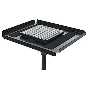 Gator Frameworks Heavy Duty Deluxe Adjustable Multi-Media Gear Stand Featuring 100x100 Vesa Mounting Brackets | Ideal for Laptops and more; Min/Max Height - 36"/48" (GFW-UTL-MEDIATRAY2)