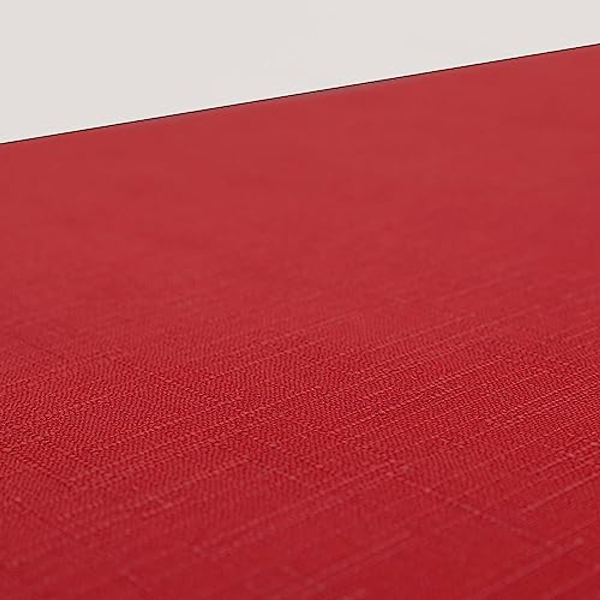 Pillow Perfect Solid Twill Indoor/Outdoor Tufted Wicker Chair Pad with Ties, 17" x 17.5", 2 Count, Red Splash Flame