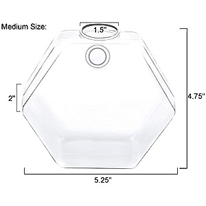 Kingbuy Wall Hanging Glass Planter Propagation Terrarium Hexagon Shape Flower Vase for Home Office Decor, Plant Lover Gifts, 3 Pack, Medium